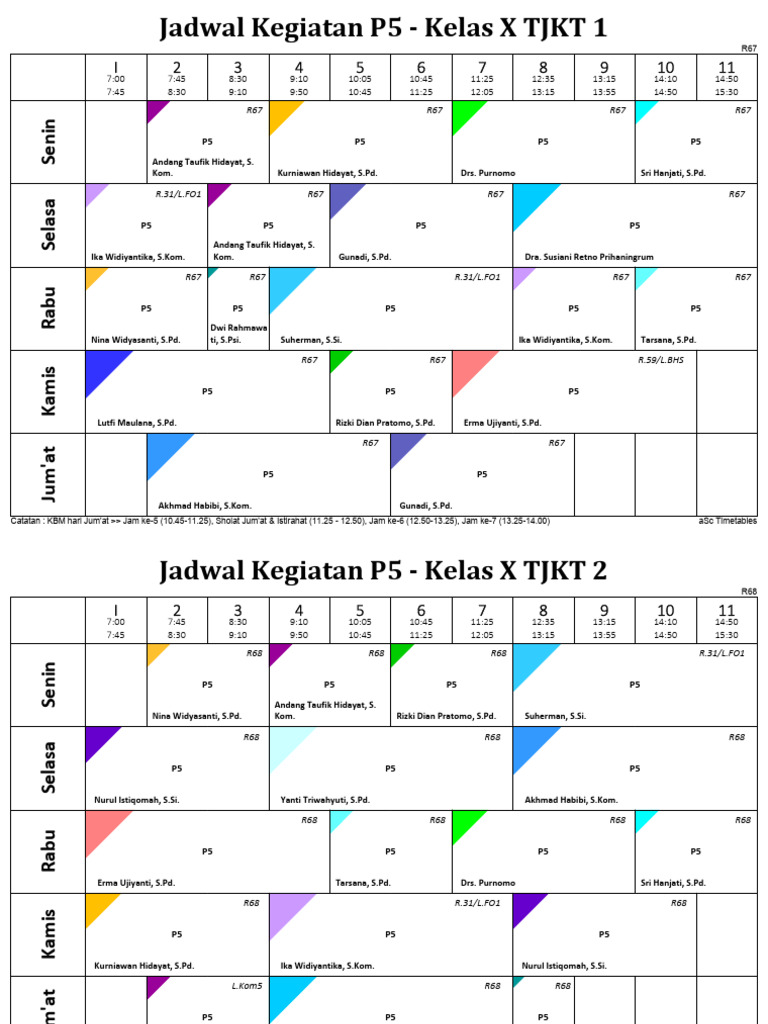 Jadwal P5 17 - 23 September 2024 | PDF