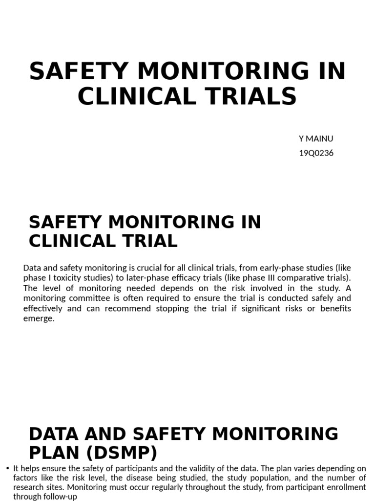 Safety Monitoring in Clinical Trials | PDF | Clinical Trial | Medicine