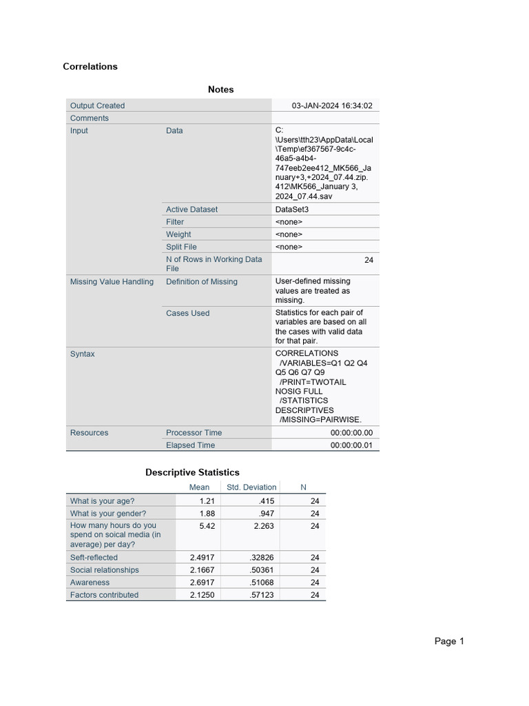 Output | PDF | Statistics | Statistical Analysis