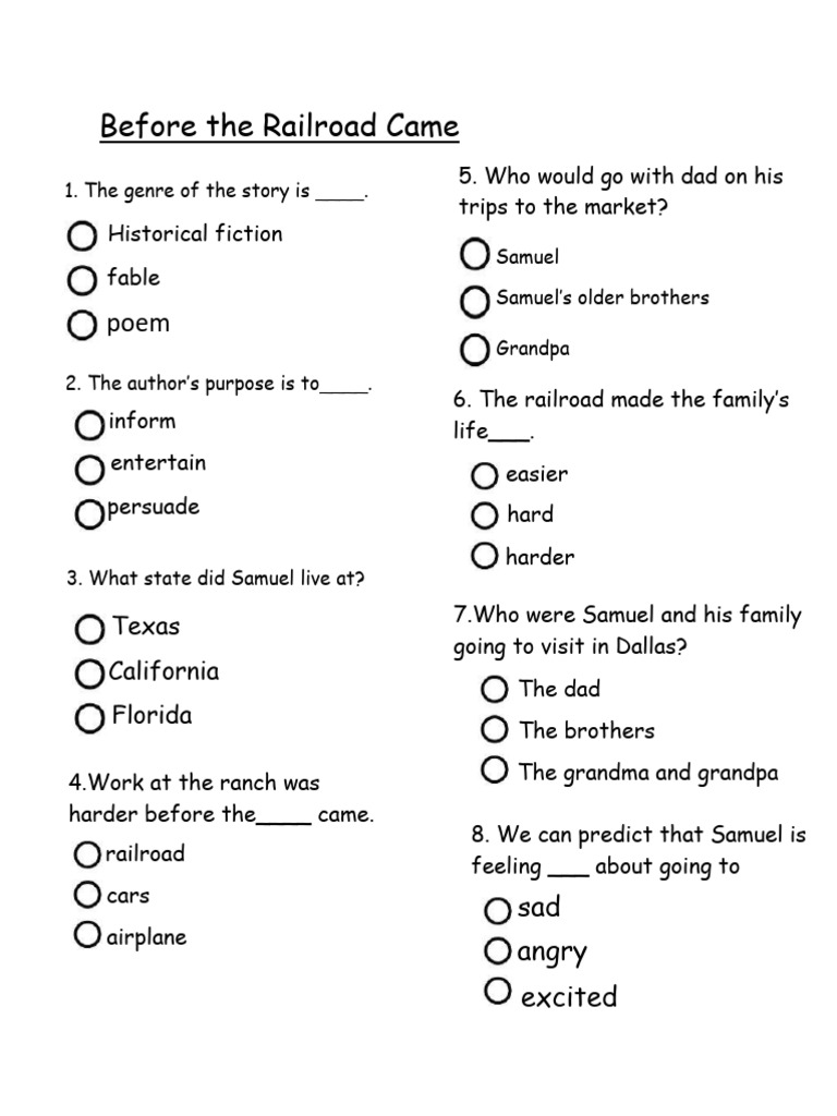 Life Before the Railroad: A Historical Tale | PDF