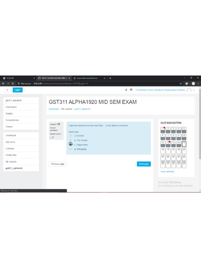 GST 311 19 - 20 Mid Sem Ticked A | PDF