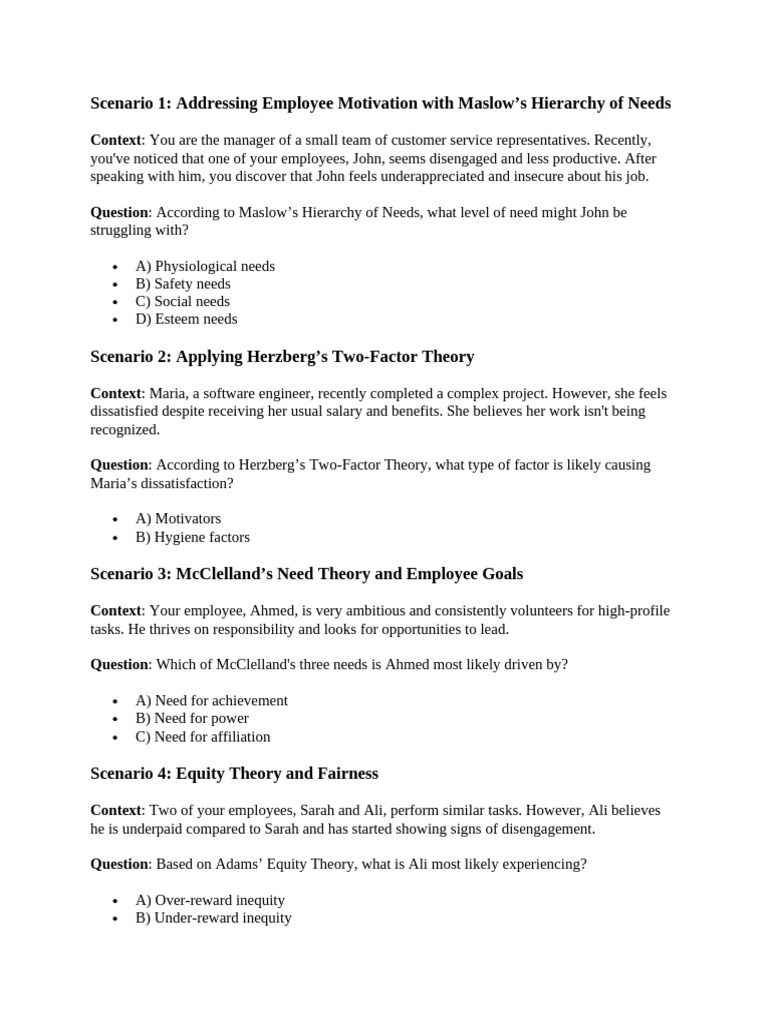 OB Quiz Motivation | PDF | Motivational | Motivation