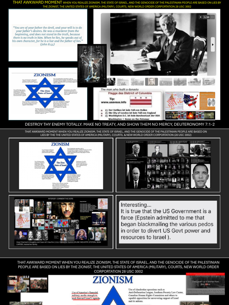 Deuteronomy 7:1-2 and Zionism's Lies | PDF | Zionism | The United States