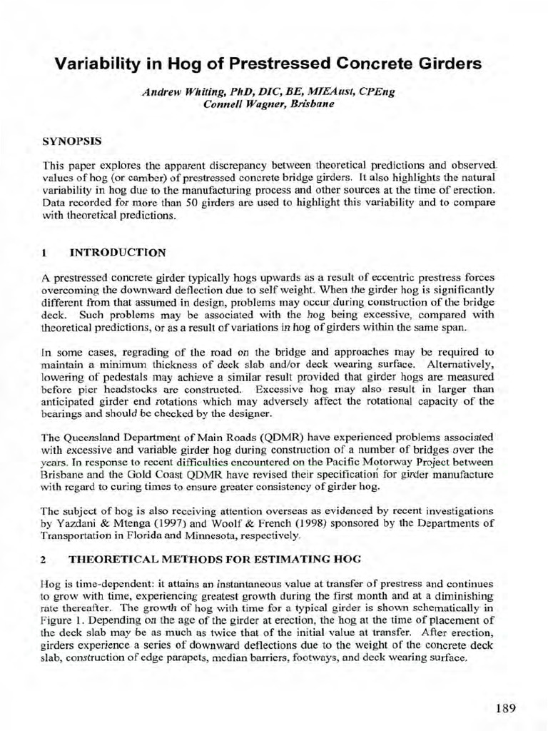 Whiting_Bridge_2000 (1) | PDF | Creep (Deformation) | Bridge