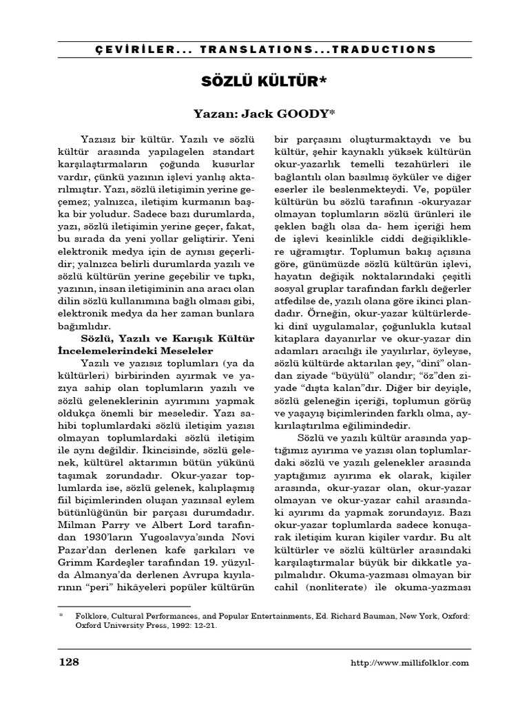 1188 1 Sozlu Kultur Jack Goody 5s | PDF