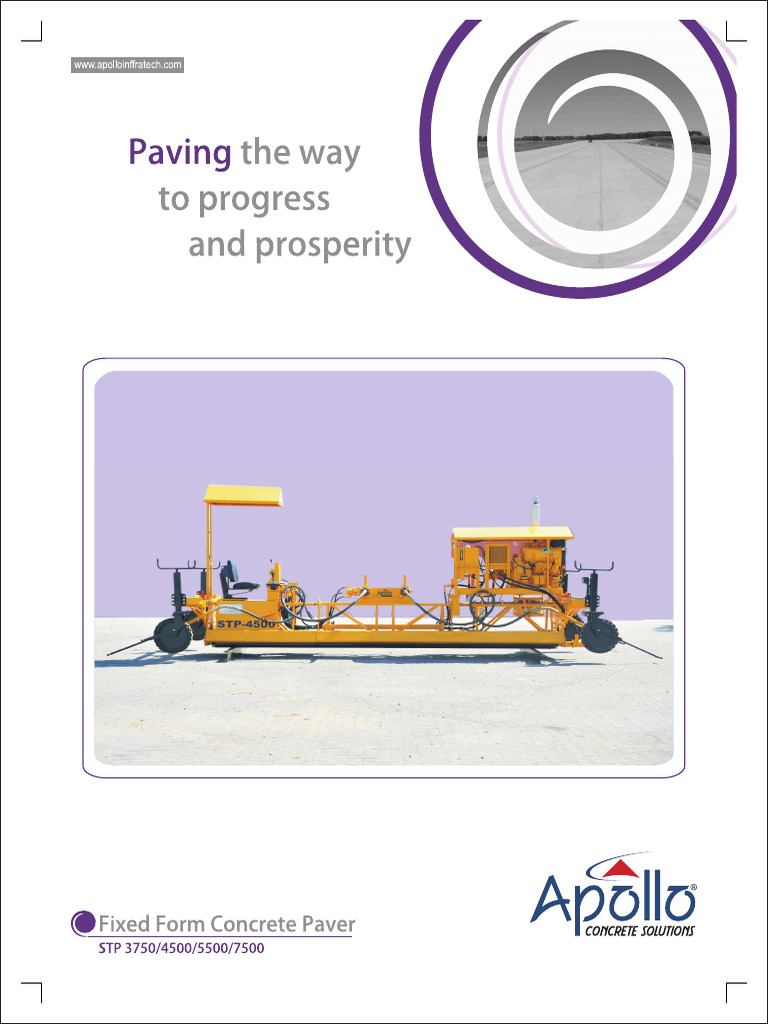 Fixed Form Concrete Road Paver STP5500 | PDF