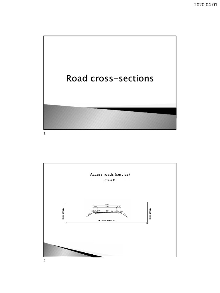2 - Road - Cross Sections | PDF