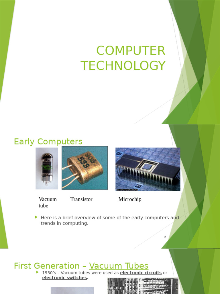 Evolution of Early Computer Technology | PDF