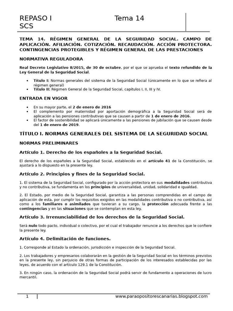 Repaso LGSS | PDF | Estatuto de limitaciones | Pagos