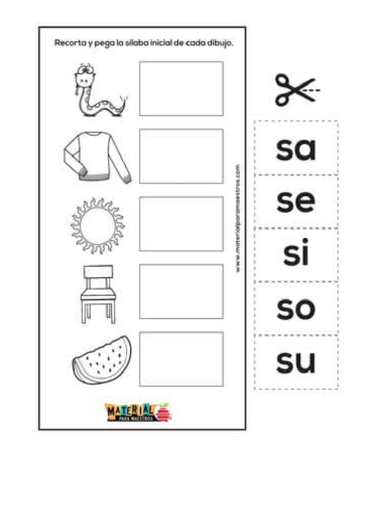 Identificar Sílabas S | PDF