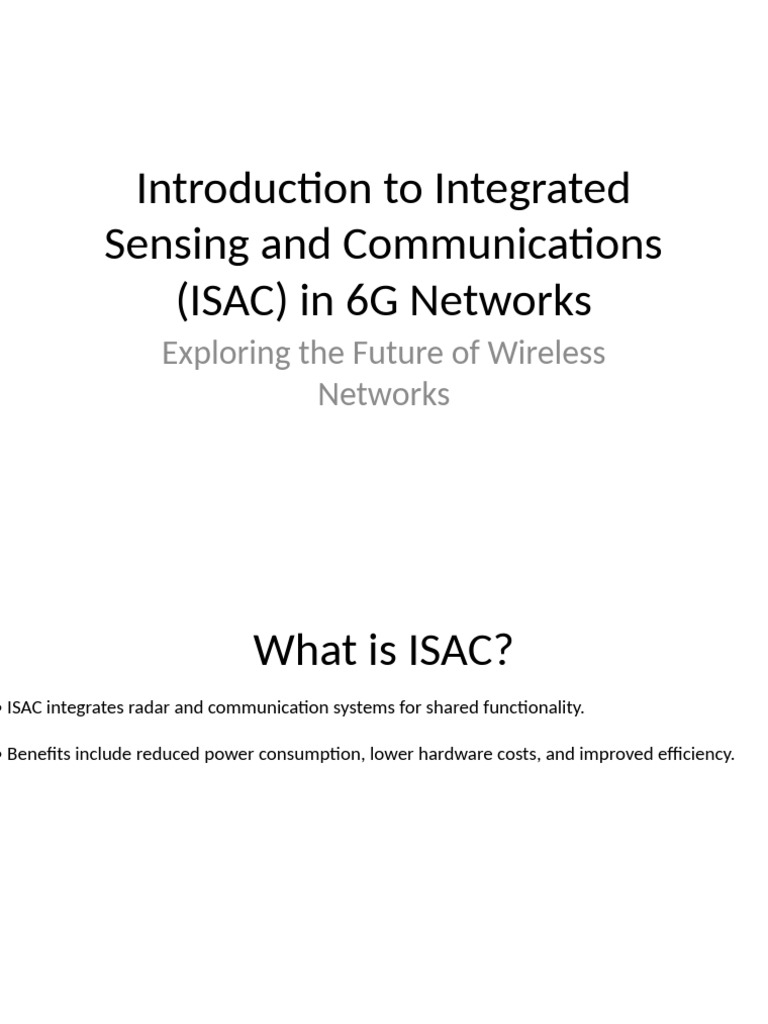 ISAC 6G Presentation | PDF