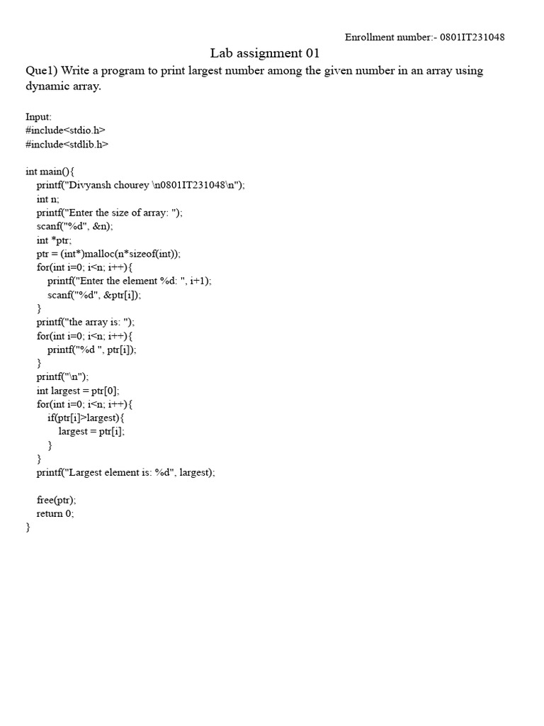 Ds Assignment 01 | PDF | Object (Computer Science) | Models Of Computation Ds Assignment 01 | PDF | Object (Computer Science) | Models Of Computation