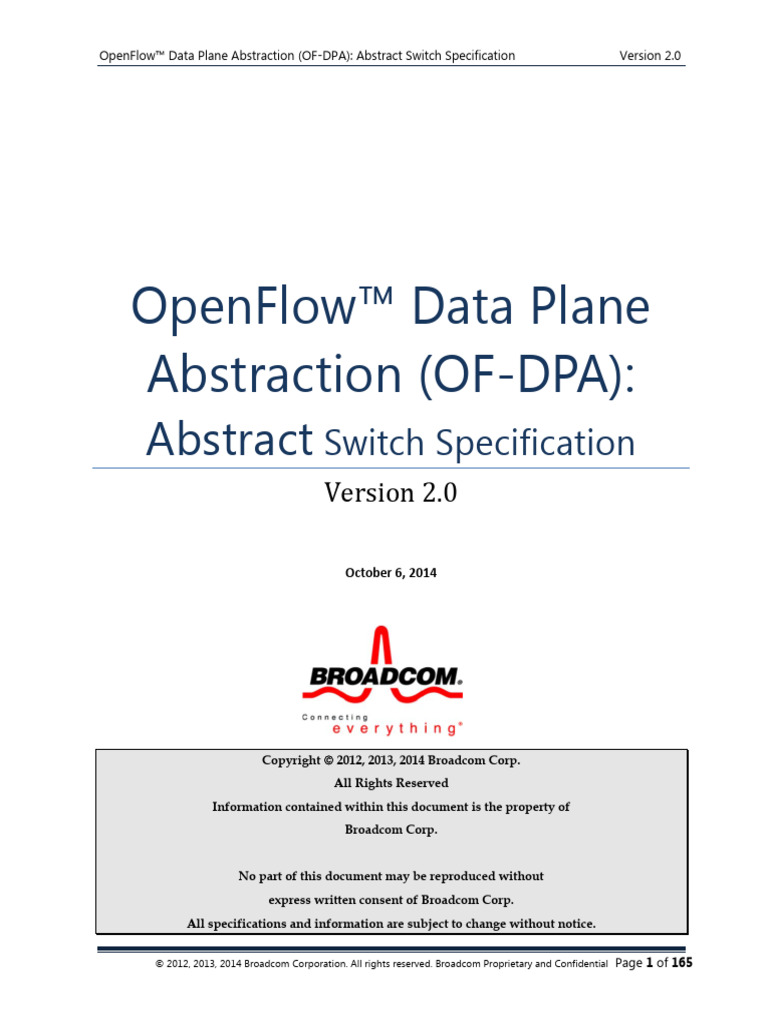 OF DPA Specs - v2 | PDF | Networking | Multiprotocol Label Switching