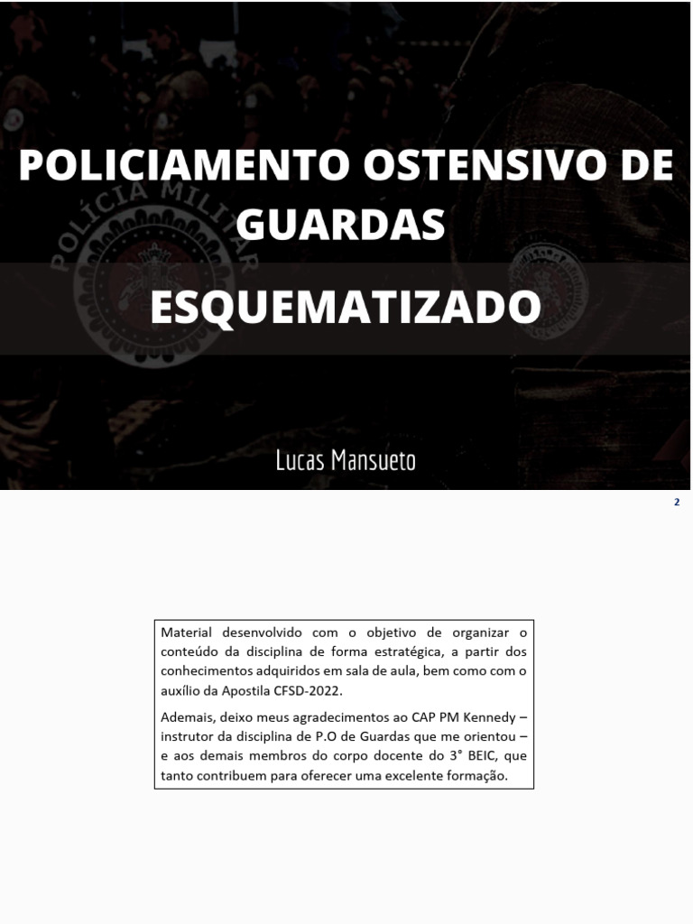 Policiamento de Guardas Estratégico | PDF | Polícia | Polícia militar