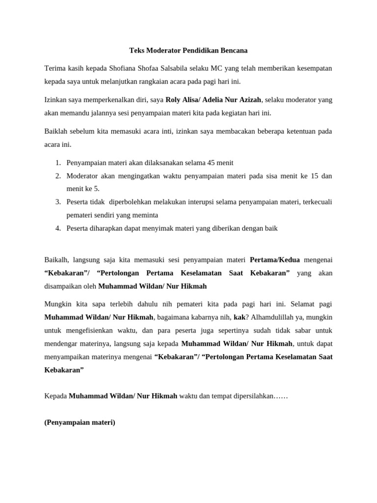 Teks Moderator | PDF