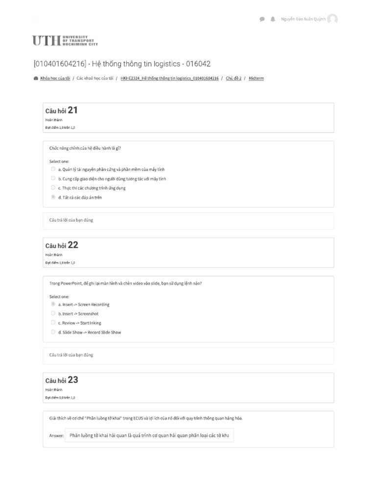 môn hệ thống thông tin 3 | PDF