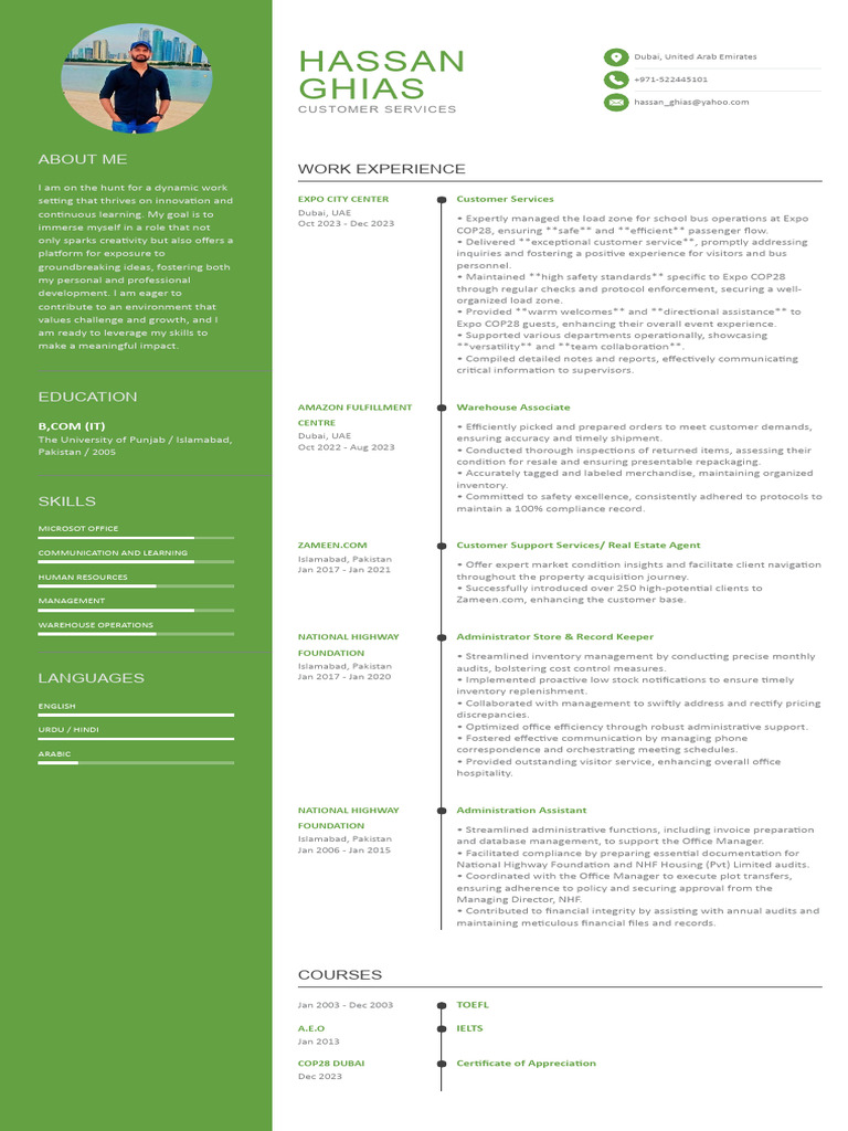 Hassan Cv 6 Pdf Business