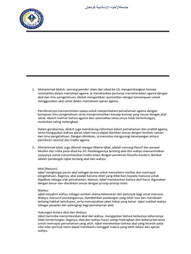 PAI-laki Laki-Walid Abdullah Khumaini-UAS Ilmun | PDF