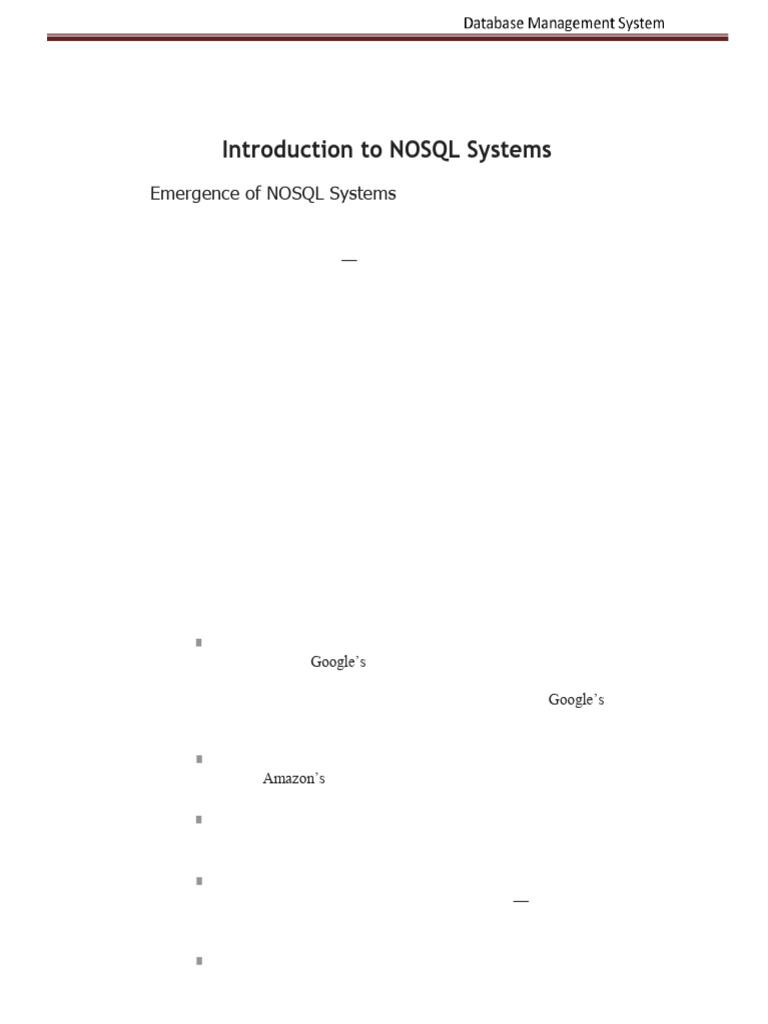 Dbms Module 5 2024 Chap 2 Pdf No Sql Replication Computing
