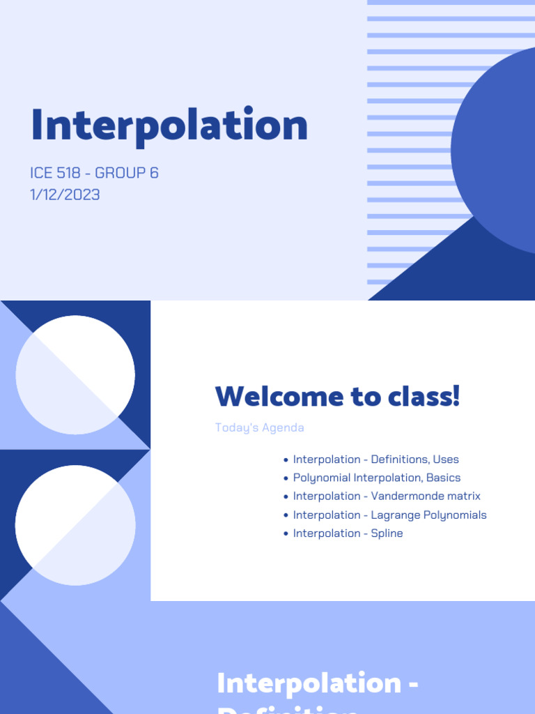ICE 518 - GROUP 6 (Interpolation) - NEW | PDF | Interpolation | Spline (Mathematics)