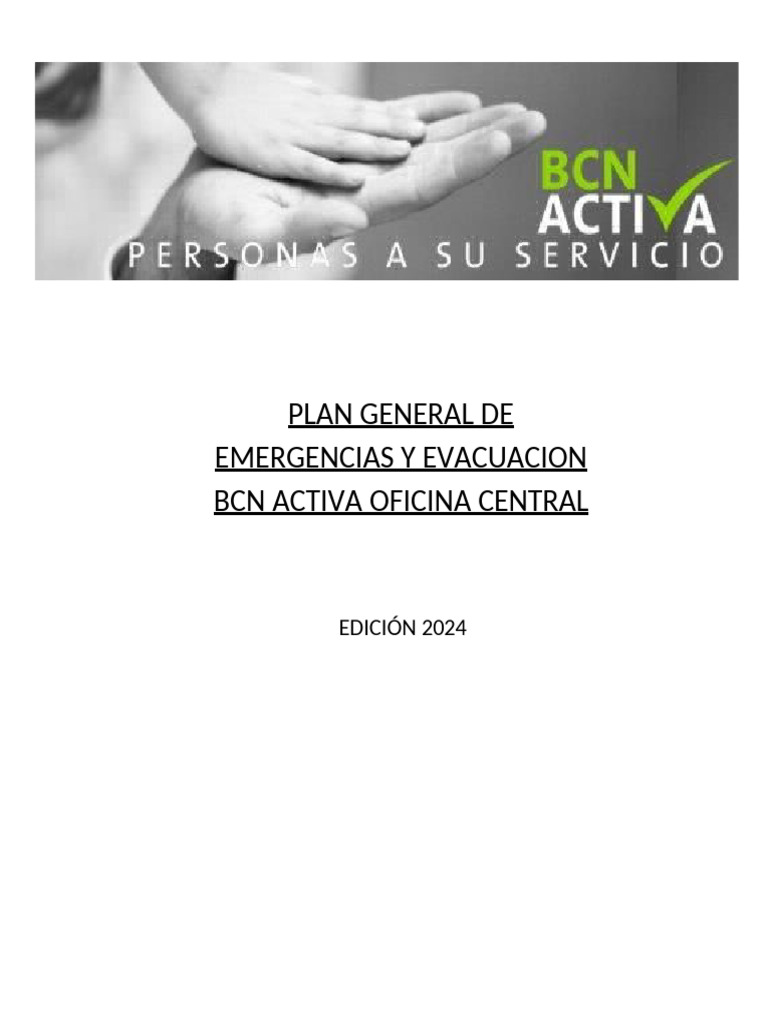 Plan de Emergencias BCN Activa 2024 | PDF | Evaluación | Business