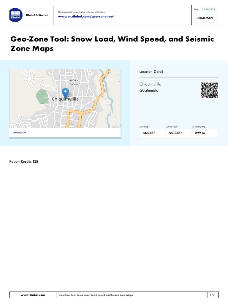 Dlubal Geo-Zone Tool - Chiquimulilla - Santa Rosa | PDF | Map | Applied ...