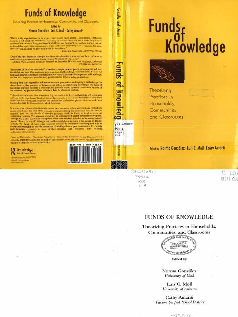GONZÁLEZeMOLLeAMANTI2005 - Funds of Knowledge | PDF