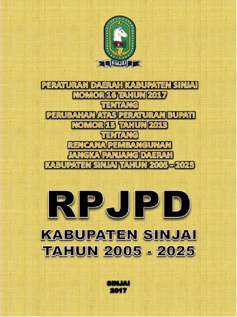 RPJPD Kabupaten Sinjai 2005-2025 | PDF