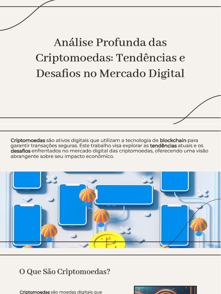 Analise Profunda Das Criptomoedas Tendencias e Desafios No Mercado Digital | PDF | Criptomoeda ...