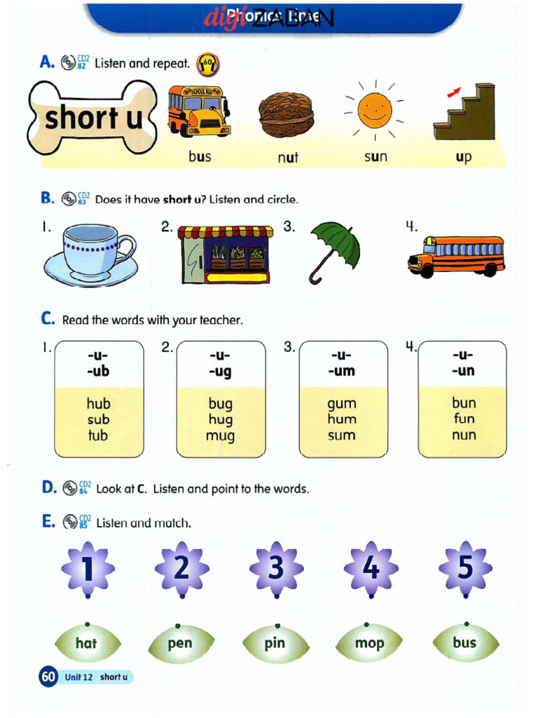 Phonics Time - English Time 1 - Unit 12 | PDF