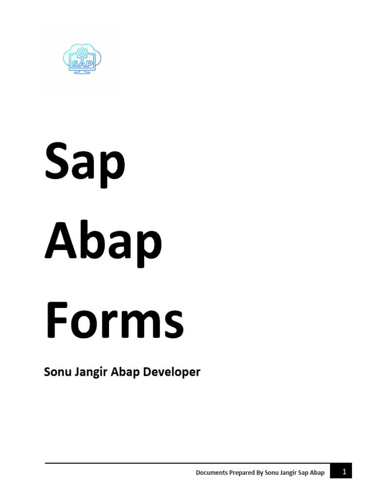 Sap Abap Forms 1729448973 | PDF | Parameter (Computer Programming) | Hyperlink