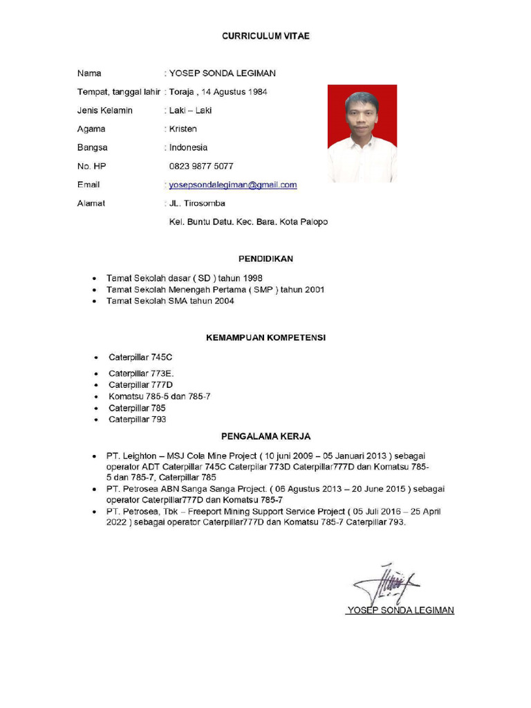 Berkas Yosep Sonda Legiman | PDF