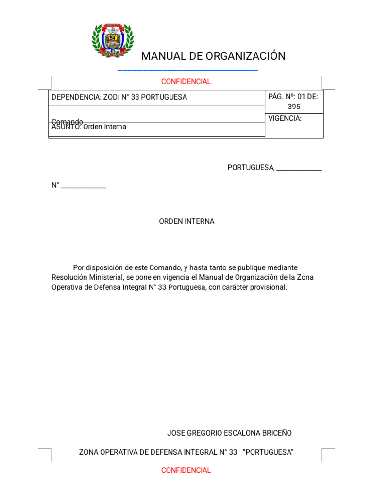 Manual de Organizacion Zodi Nº33 Portuguesa | PDF | Gobierno | Ciencias ...