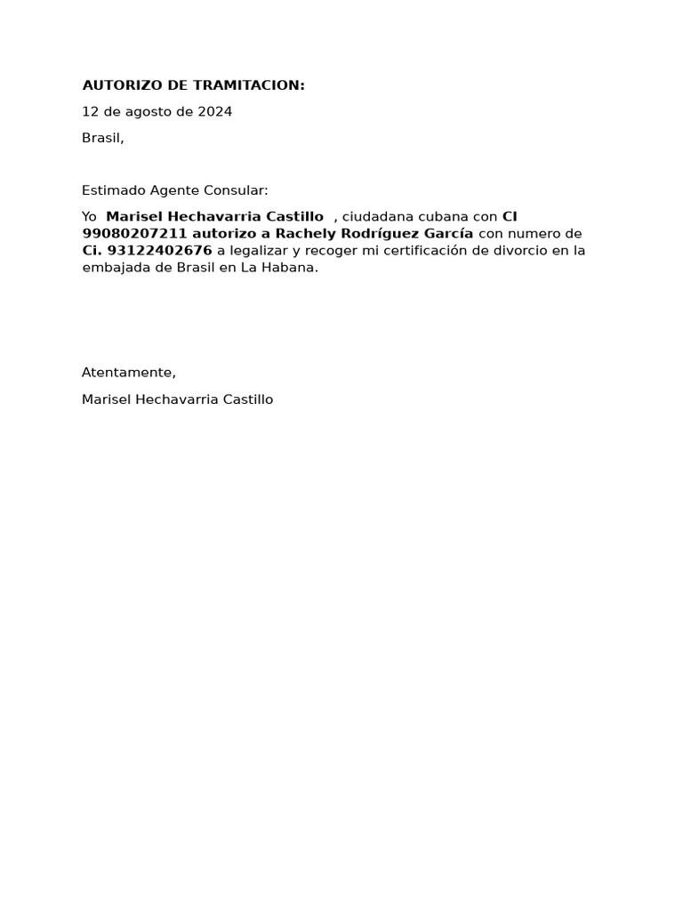 Ada Gutierrez Autorizo | PDF