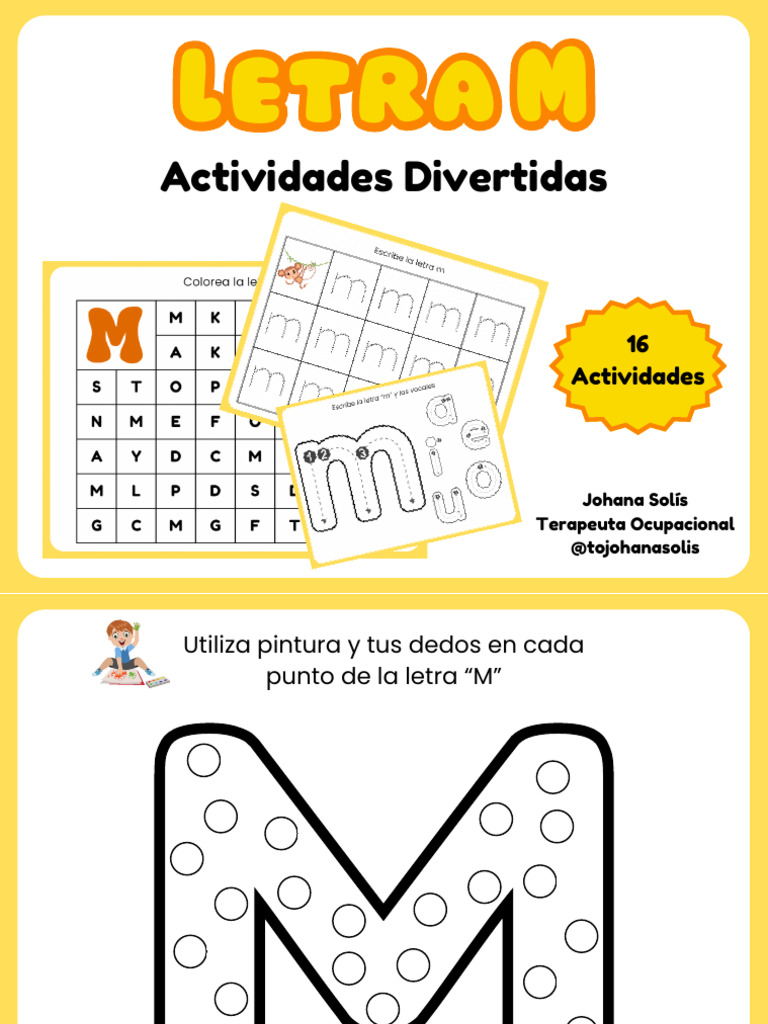 Letra M Actividades Divertidas | PDF