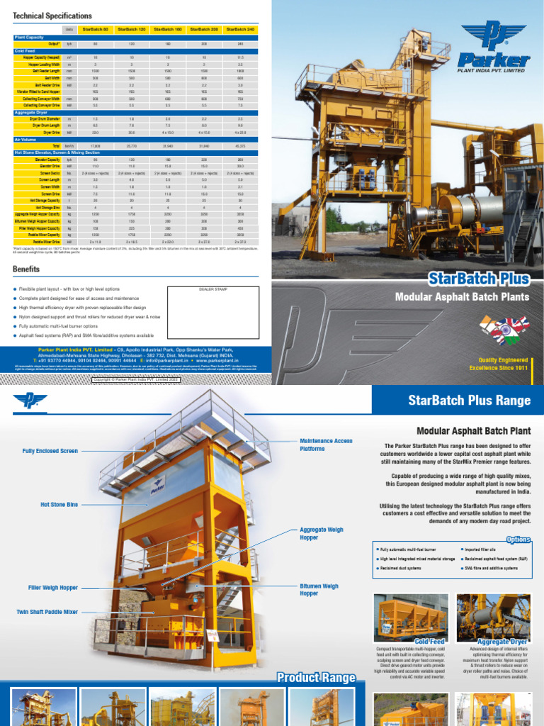 Parker India StarBatch Plus Brochure | PDF