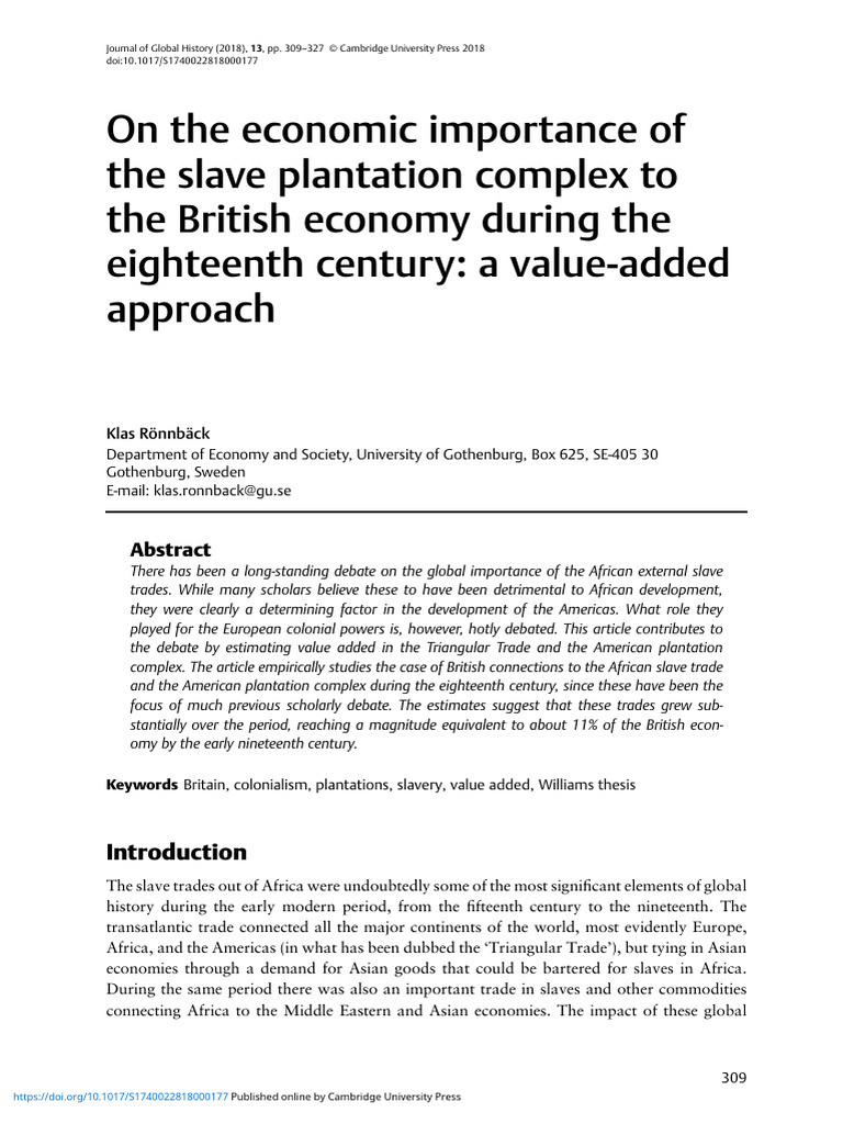 British Economy & 18th Century Slave Trade | PDF | Atlantic Slave Trade ...