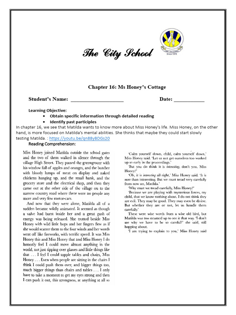 Eng Class 6 Week 8 (Literature Ch-16) | PDF | Human Communication | Learning