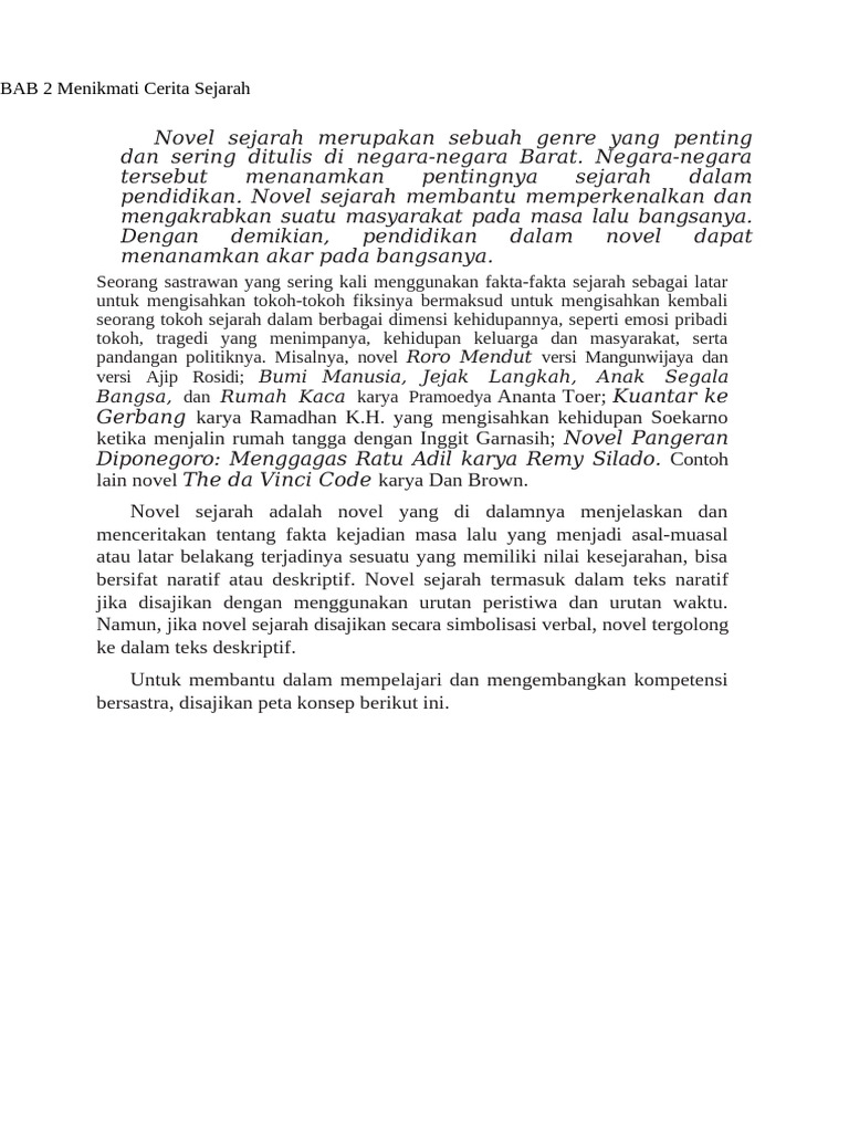 Kelas XII BAB 2 Menikmati Cerita Sejarah | PDF