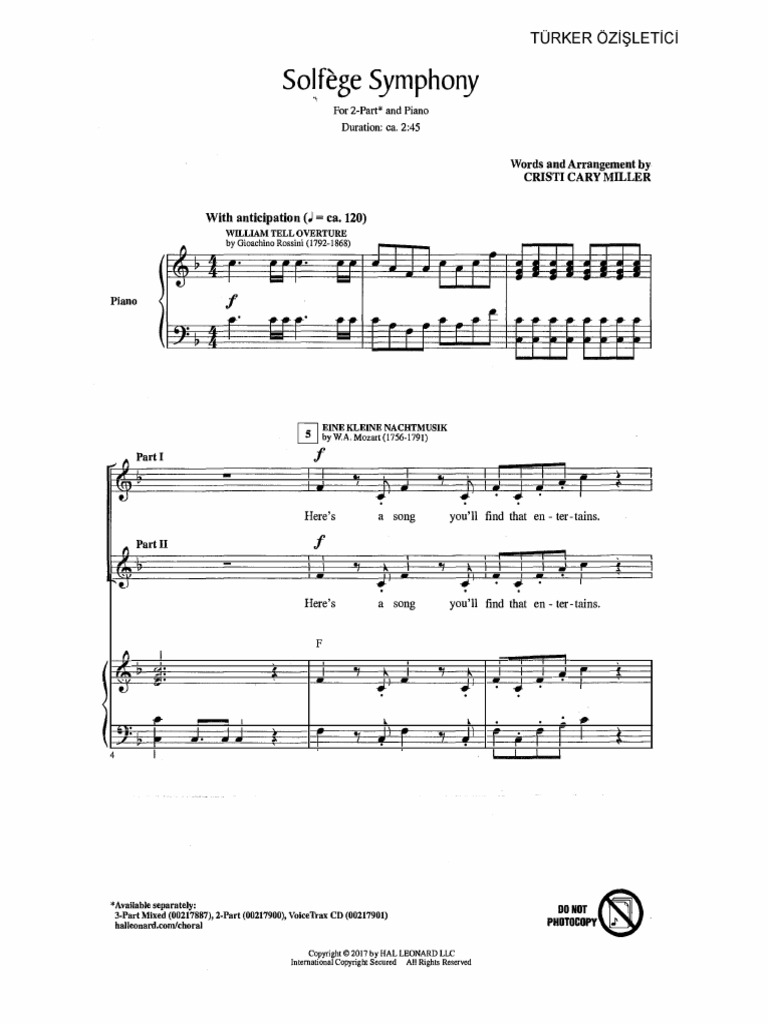 Solfege Symphony by Cristi Cary Miller 2-Part Choir | PDF