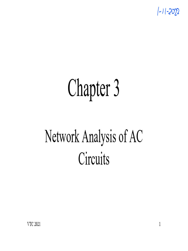 AC Circuit Network Analysis | PDF | Ac Power | Electrical Impedance