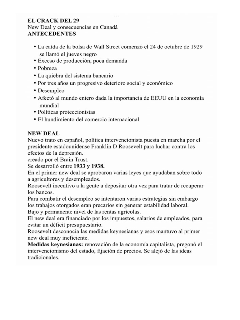 Resumen Crack Del 29 | PDF