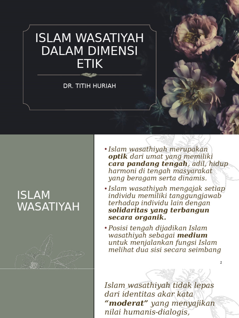 Islam Wasatiyah Dalam Dimensi Etik | PDF