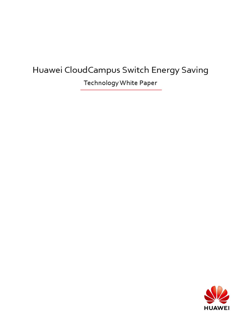 Huawei CloudCampus Switch Energy Saving Technology White Paper | PDF | Network Switch | Energy ...