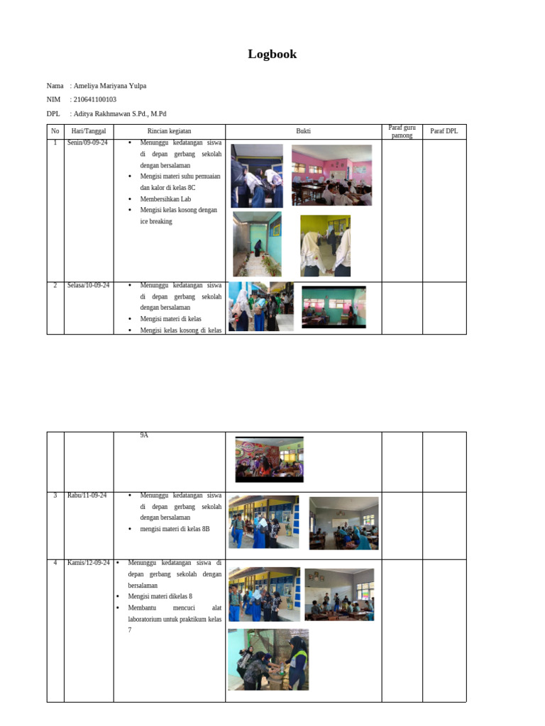 Logbook Minggu 2 | PDF