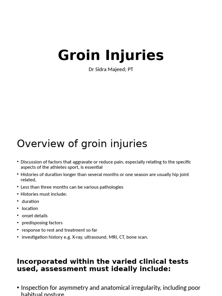 Groin Injuries | PDF | Foot | Ankle