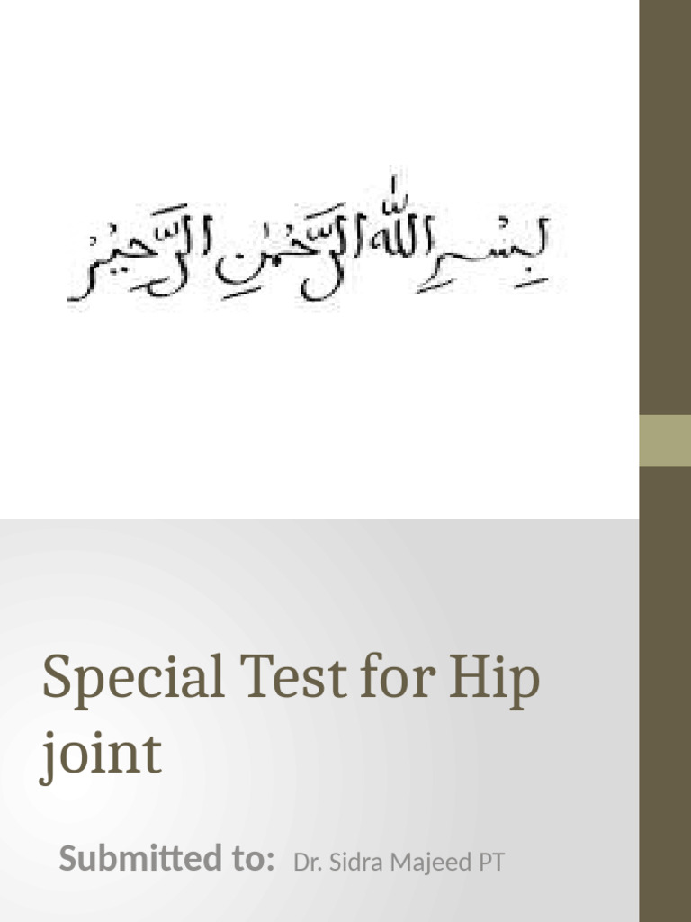 Hip joint tests | PDF | Anatomical Terms Of Motion | Pelvis
