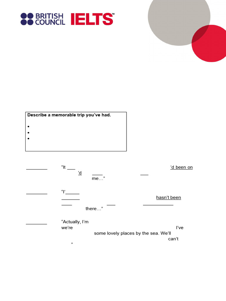 SPLIT Speaking Part 2 PPF Strategy | PDF