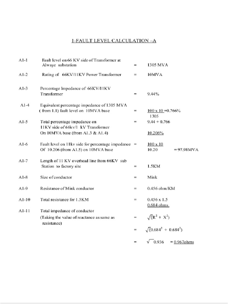 Fault Calculation | PDF