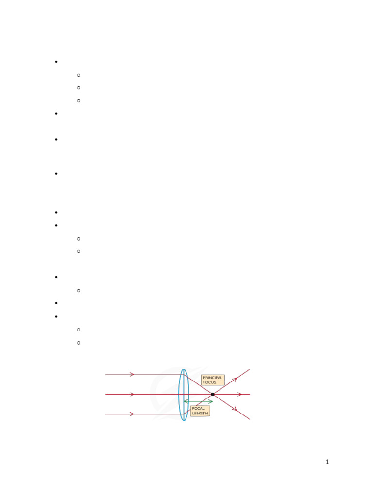 Features of Ray Diagrams | PDF | Eye | Lenses